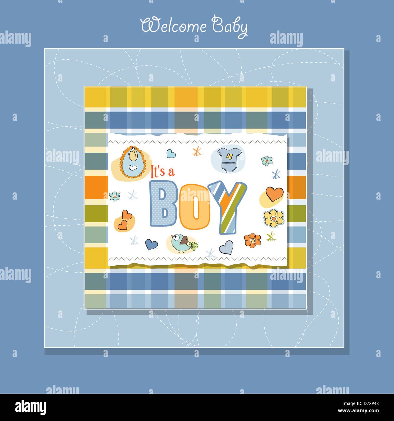 baby boy shower card Stock Photo - Alamy