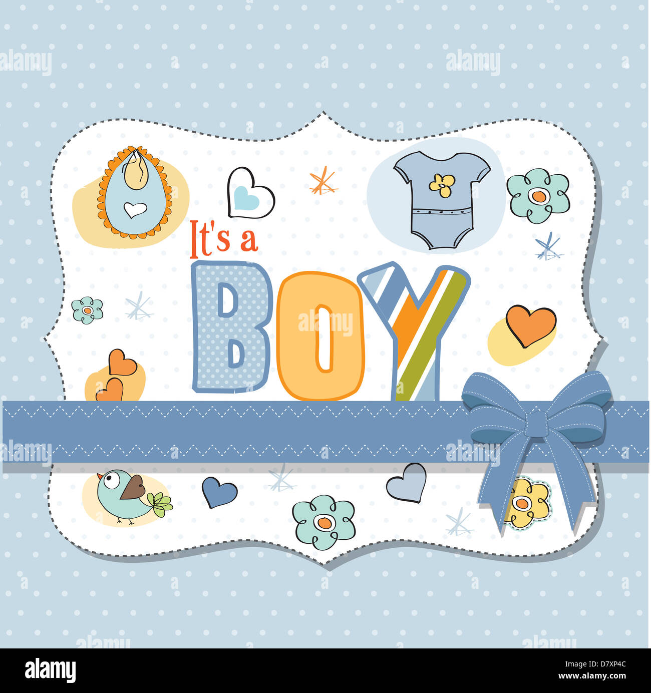 baby boy shower card Stock Photo - Alamy
