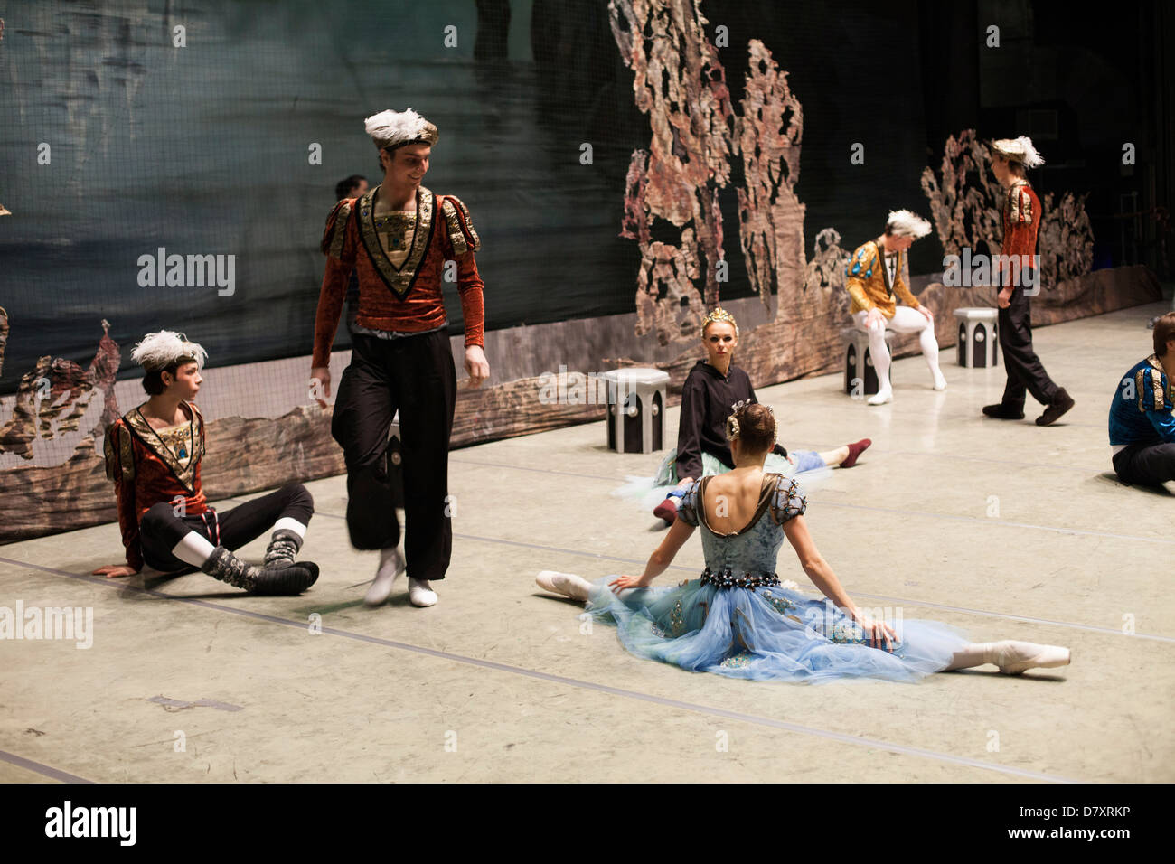 Behind the scenes of swan lake, performed by the Bolshoi Ballet in Minsk, Belarus Stock Photo ...