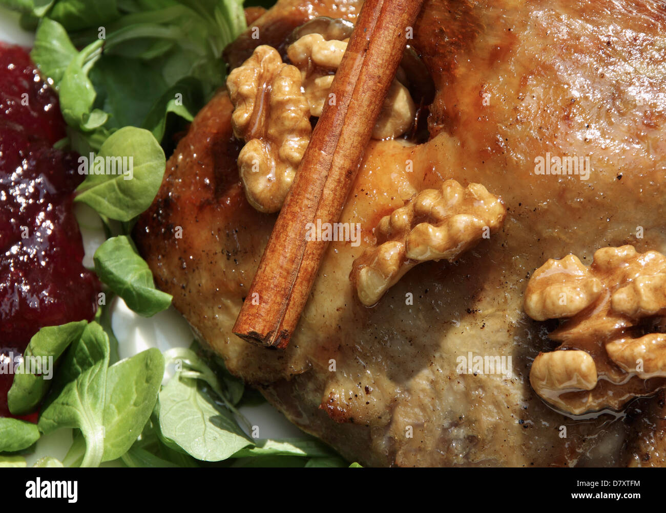 Duck dish on plate Stock Photo - Alamy