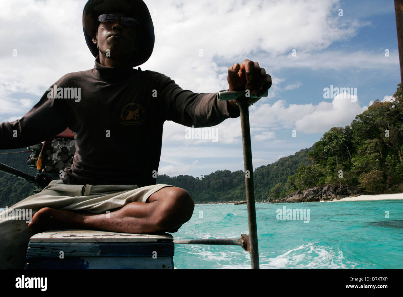 Moken boatman on Surin Island in the south of Thailand Stock Photo - Alamy