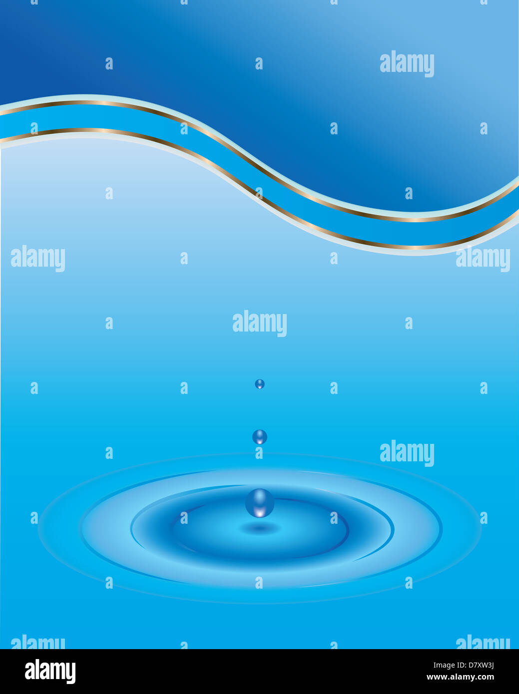 falling water drops - vector background Stock Photo - Alamy