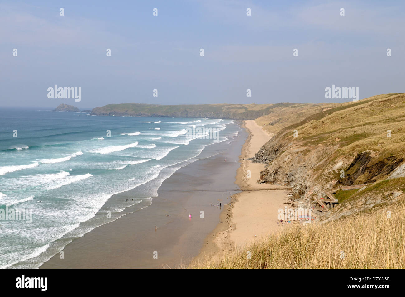 Penhale Sands Beach Perranporth Cornwall England UK GB Stock Photo - Alamy