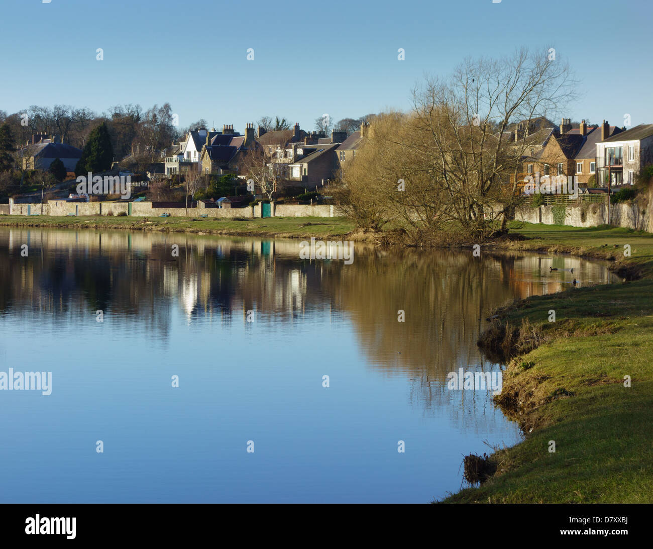 Kelso, Scottish Borders, UK. River Tweed, winter Stock Photo - Alamy
