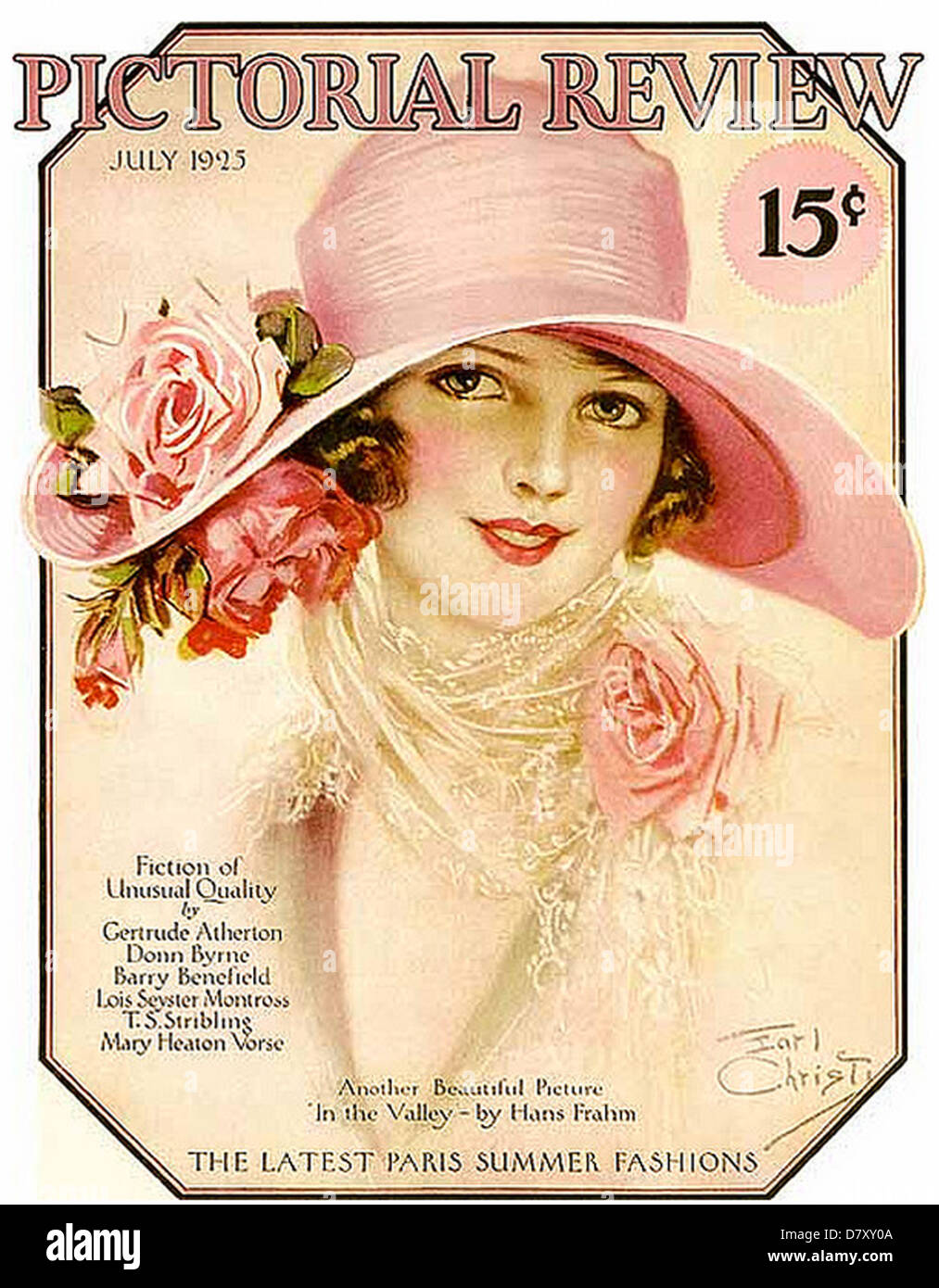PICTORIAL REVIEW American magazine cover July 1925 Stock Photo - Alamy