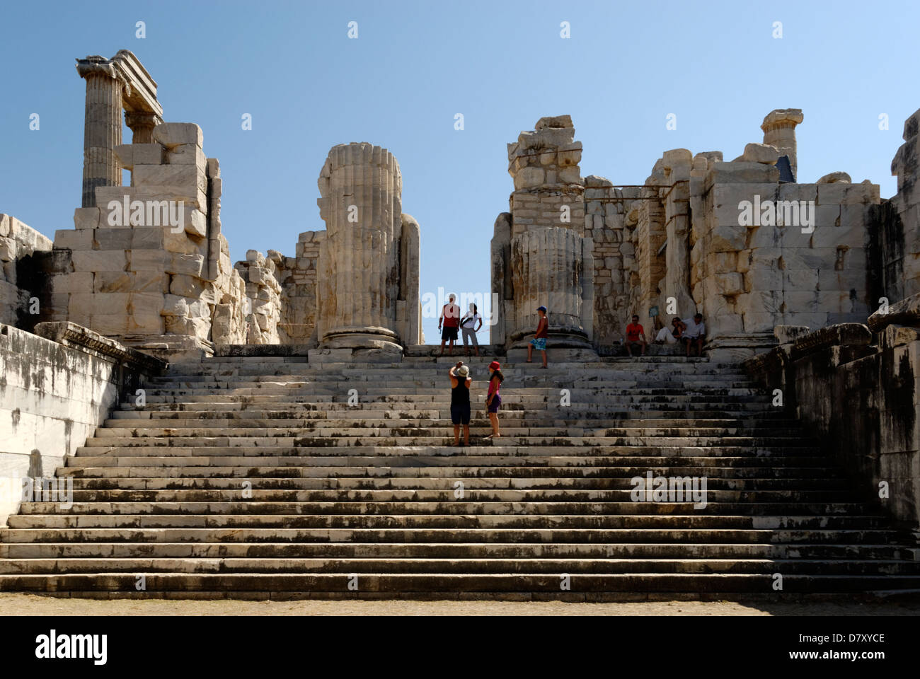 Didyma. Turkey. Stairway to the hall of the Oracle from the inner ...