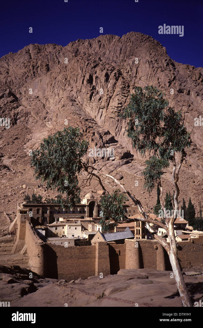 The walled monastery of the 5th century Saint Catherine's Monastery ...
