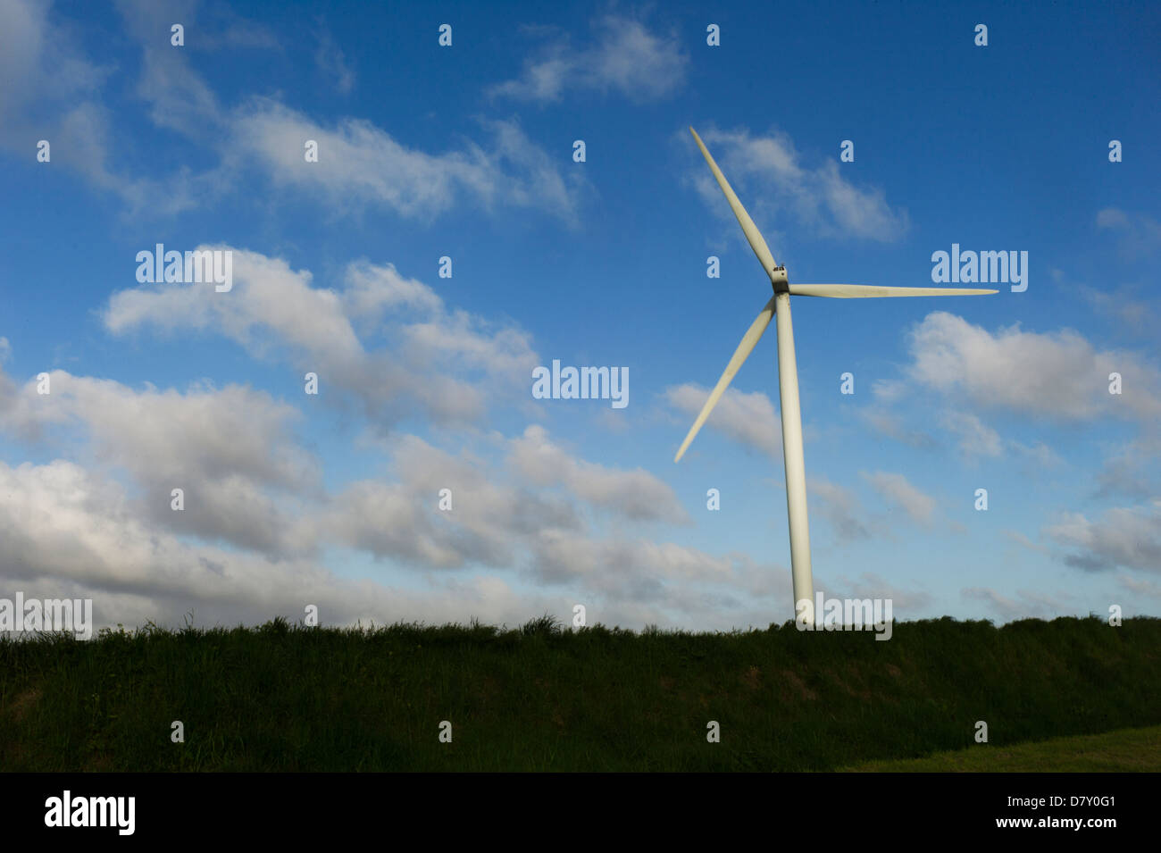 Wind farm landscape green clouds sky blue hi-res stock photography and ...