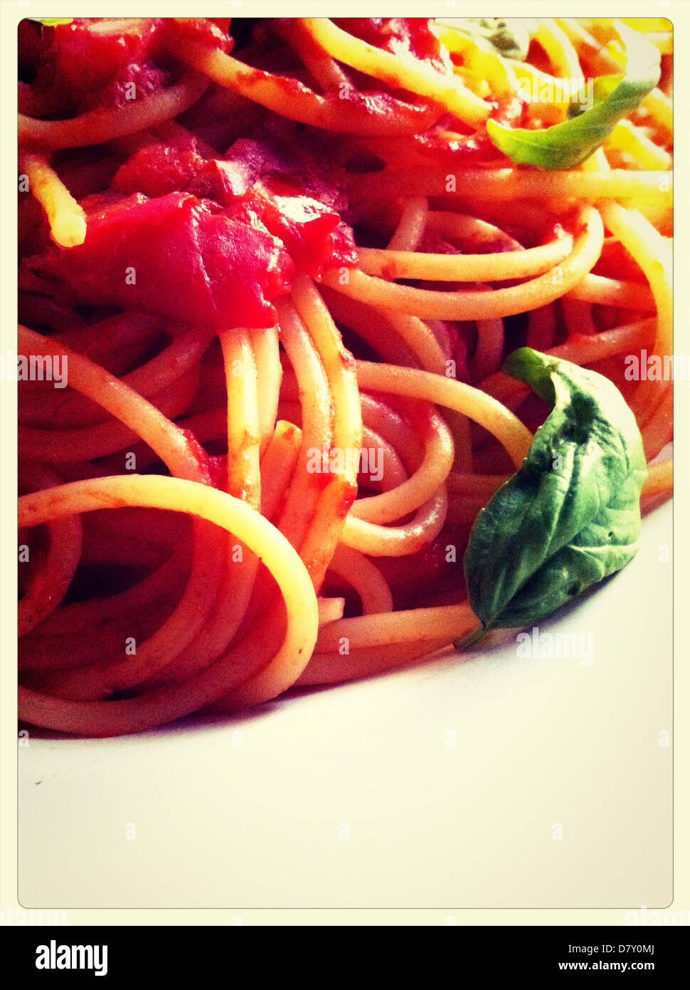 Close up of plate of pasta Stock Photo - Alamy