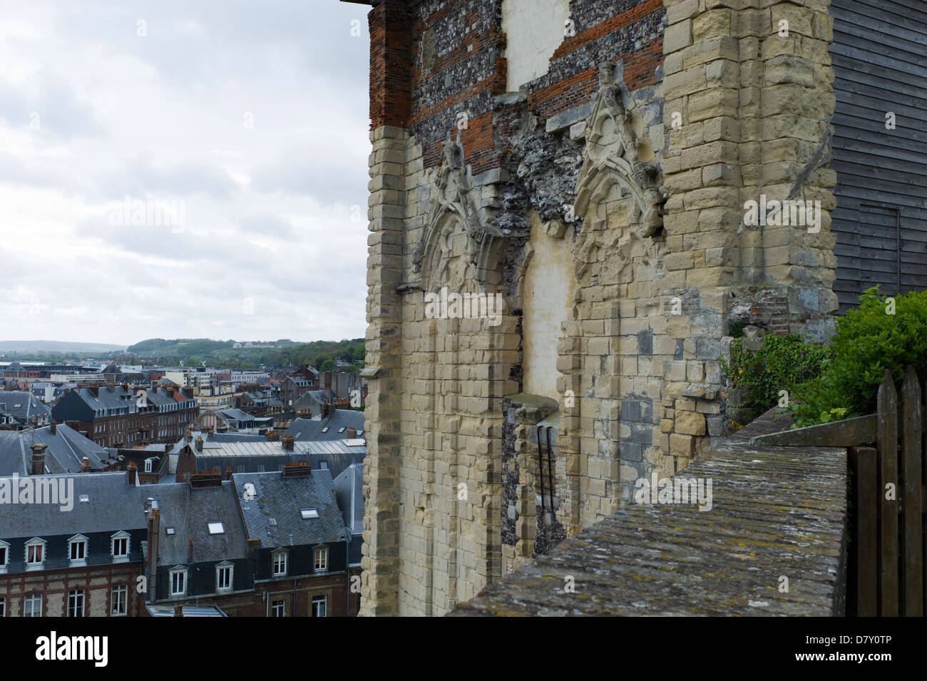 Ancient stone chateau walls, Dieppe, Normandy, France Stock Photo - Alamy