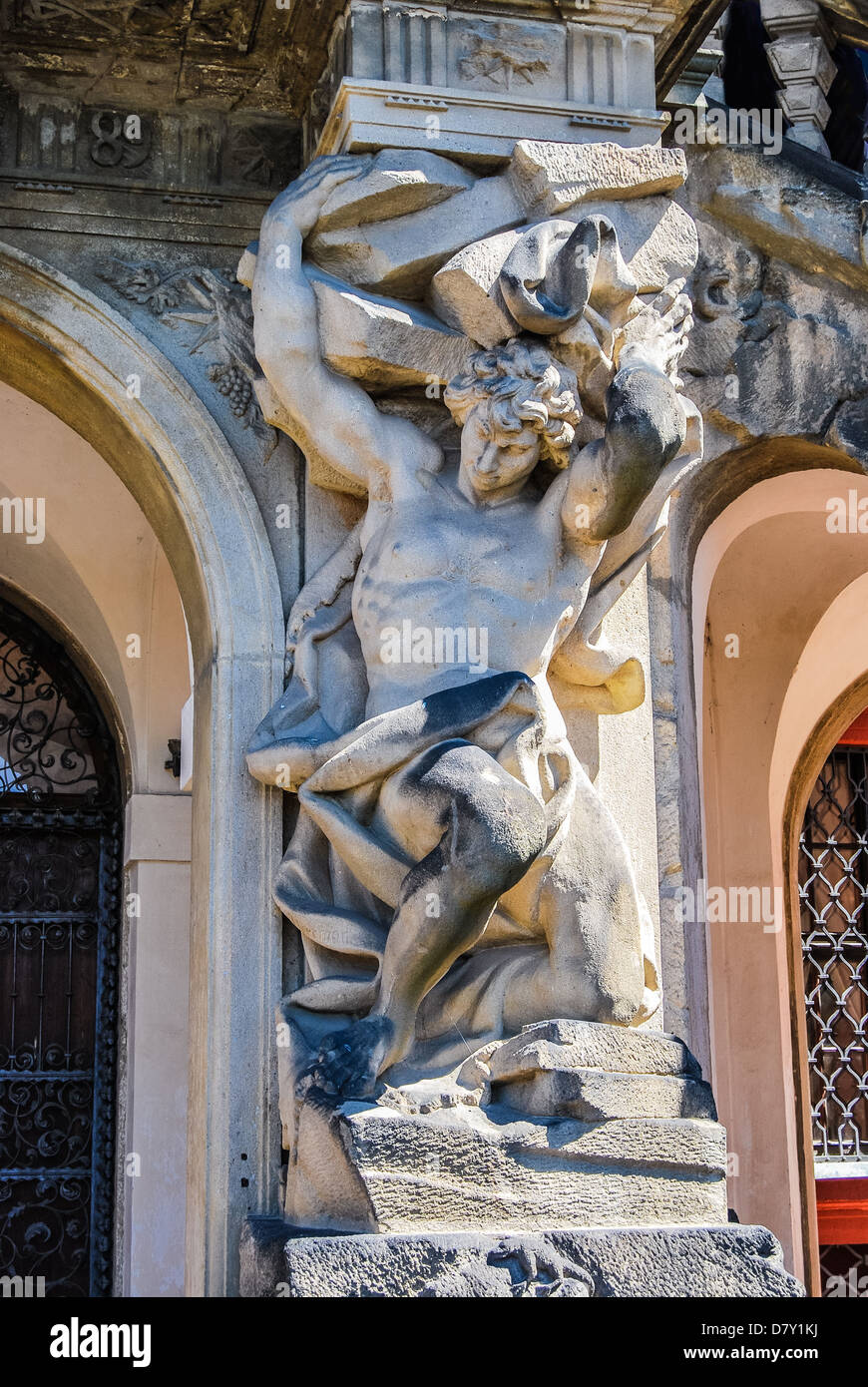 A statue of the main facade of the Troja Palace, Prague Stock Photo - Alamy