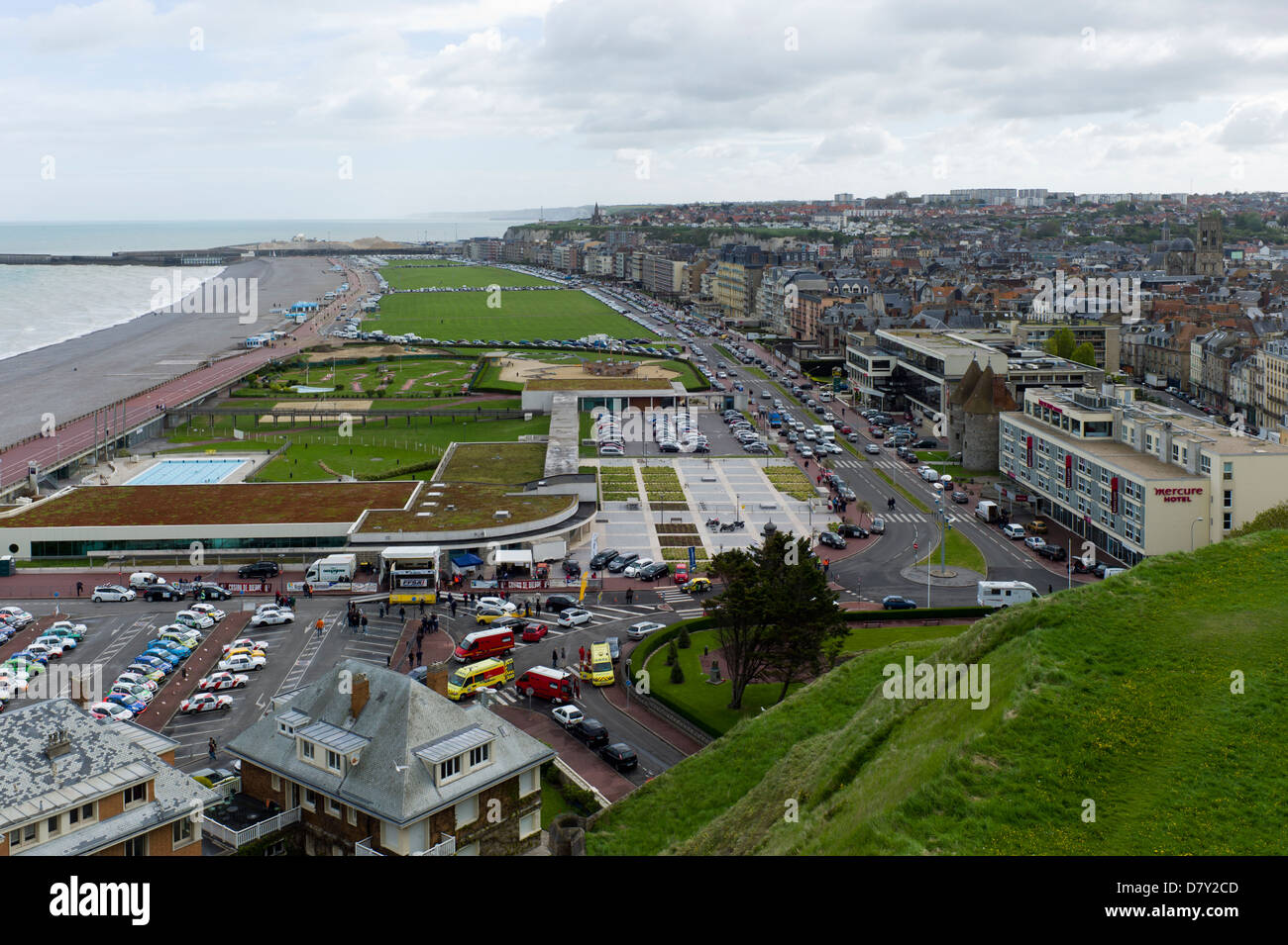 Town and beach of Dieppe, Normandy, from cliffs Stock Photo - Alamy