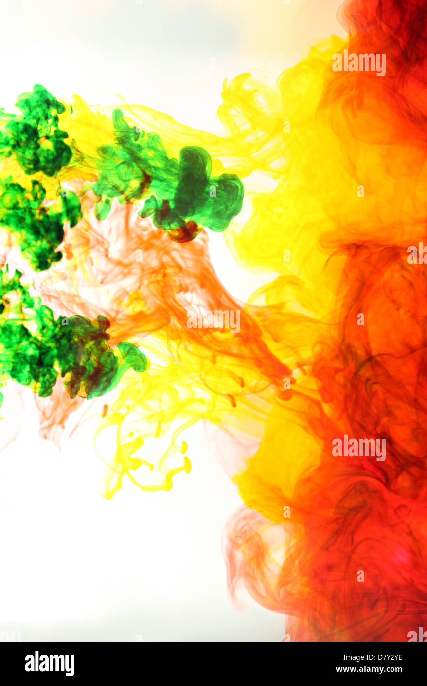 Mix color Smoke caused by water color Stock Photo - Alamy