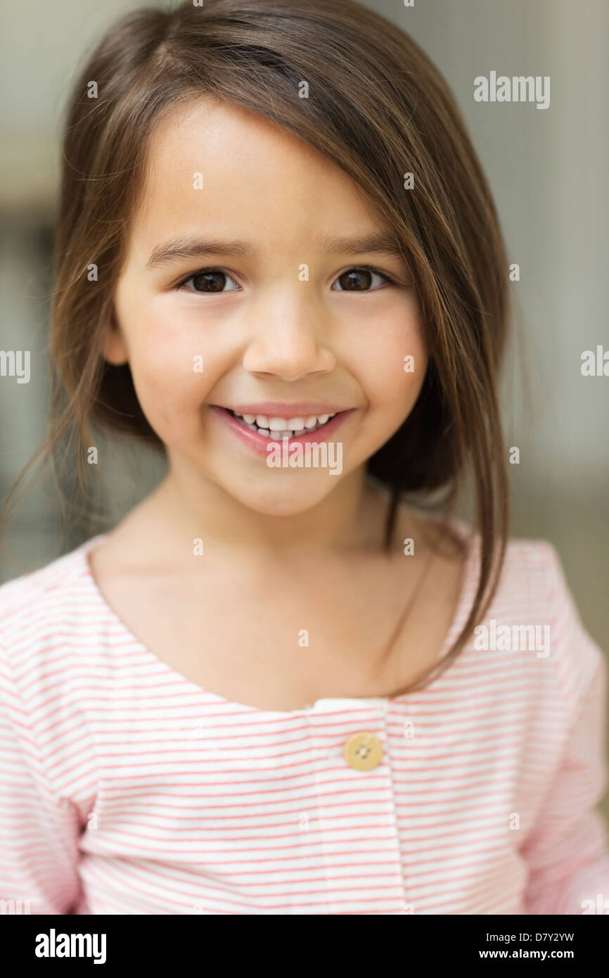 Close up of girl’s smiling face Stock Photo - Alamy
