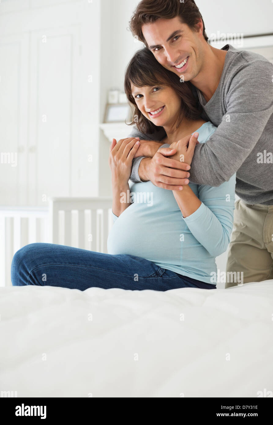 Pregnant Woman Sitting Arm Around High Resolution Stock Photography and ...