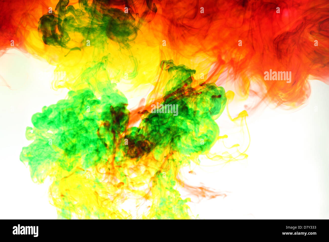 Smoke caused by water color Stock Photo - Alamy