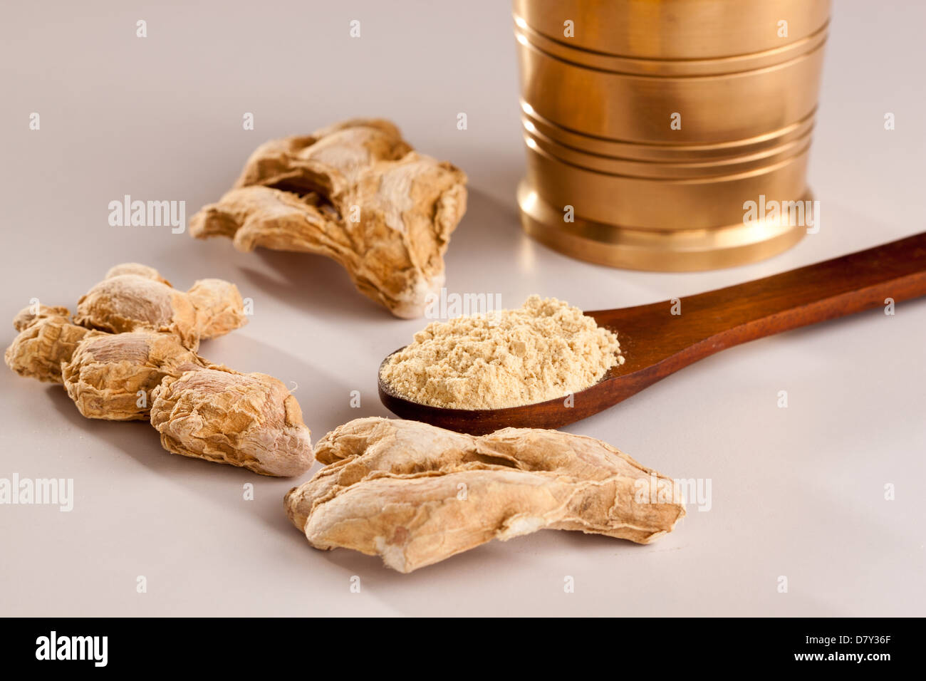 Fresh Ginger Powder Stock Photo - Alamy