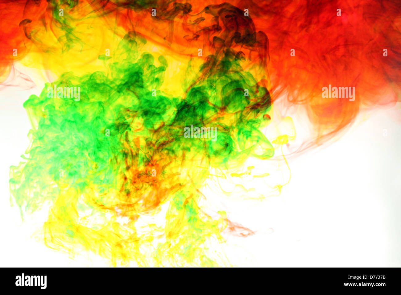 Smoke caused by water color Stock Photo - Alamy