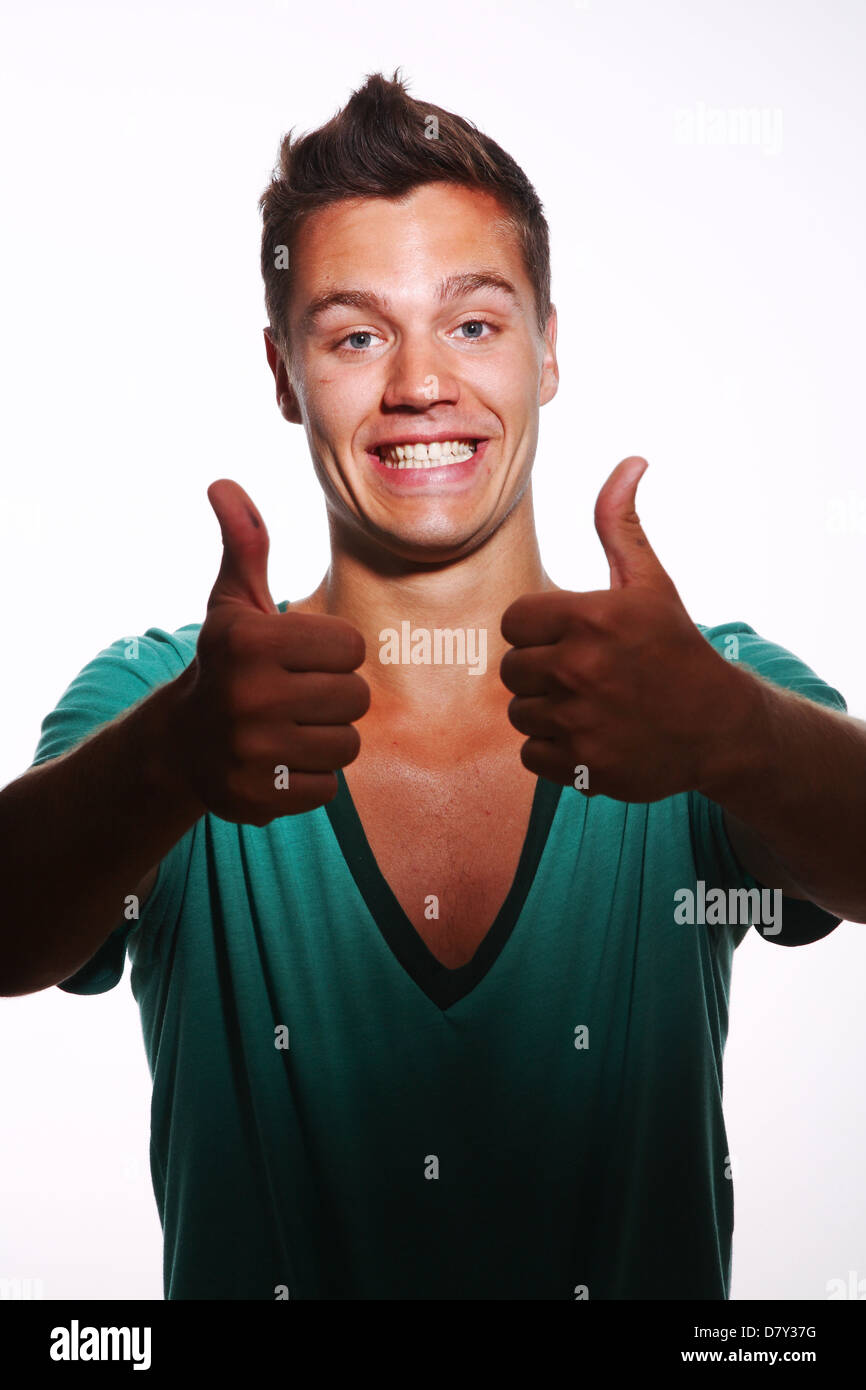 man hands up Stock Photo - Alamy
