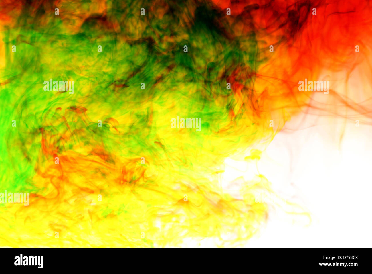 Smoke caused by water color Stock Photo - Alamy