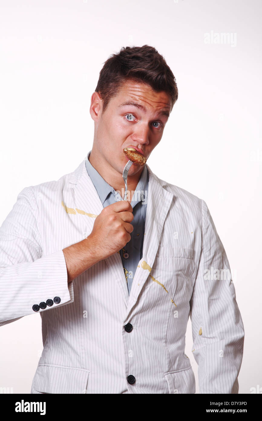 man fast food Stock Photo - Alamy