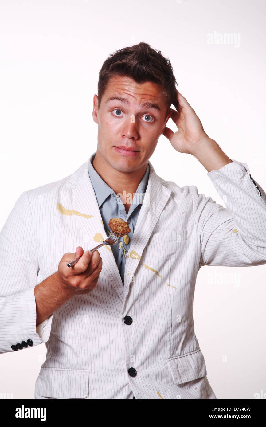 Man stain shirt restaurant hi-res stock photography and images - Alamy