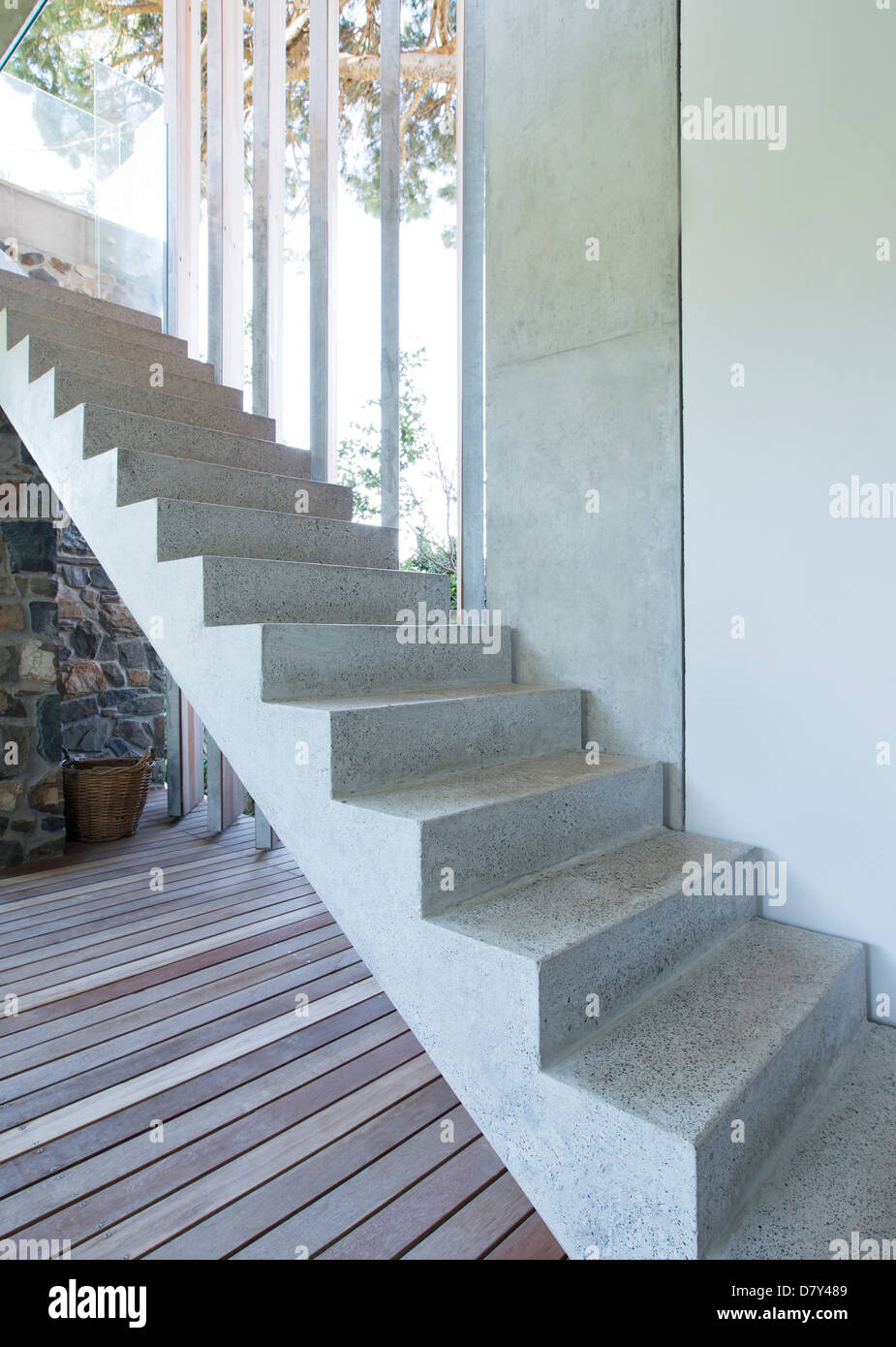 Steps of modern house Stock Photo - Alamy