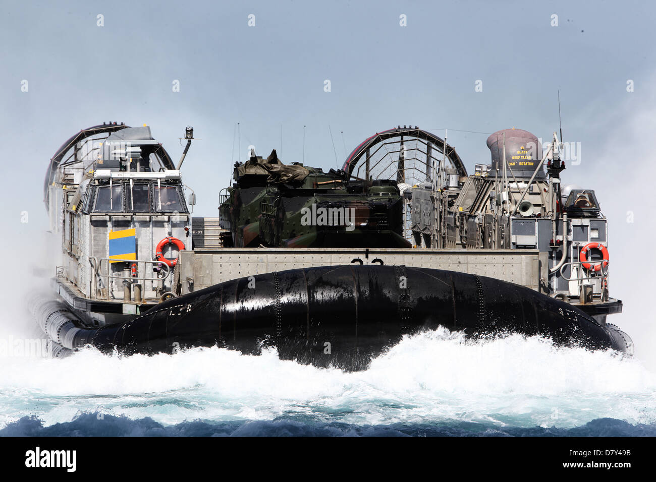 An LCAC lands aboard Anchorage Stock Photo - Alamy