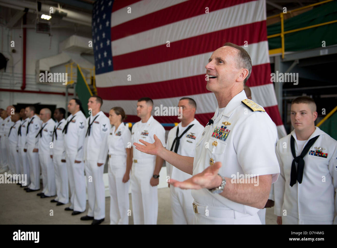 CNO holds an all-hands call Stock Photo - Alamy