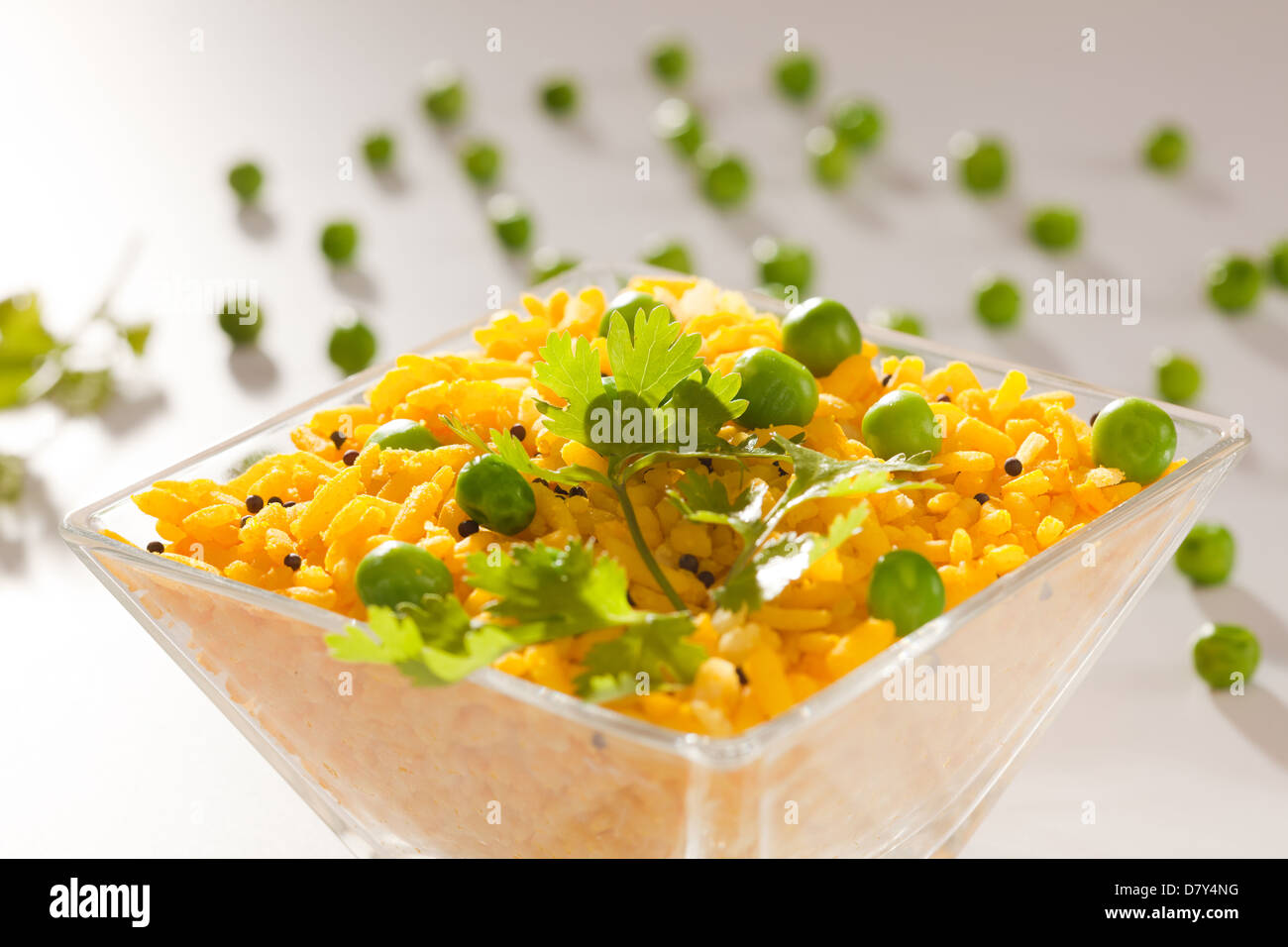 Poha- beaten rice and vegetables Stock Photo - Alamy