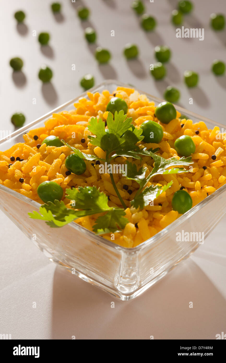 Poha- beaten rice and vegetables Stock Photo - Alamy