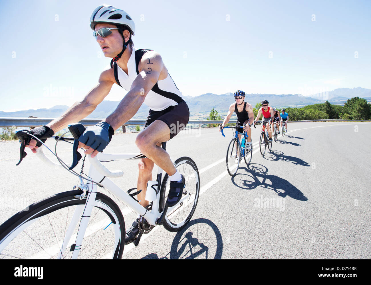Five young cyclists hi-res stock photography and images - Alamy