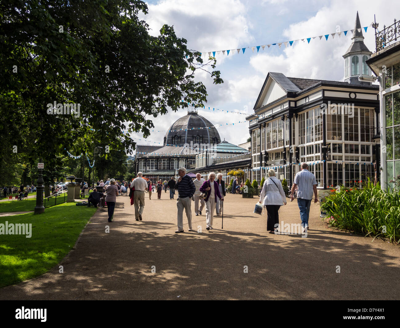 The Victorian gardens and Pavilion buildings in the Spa town of Buxton ...