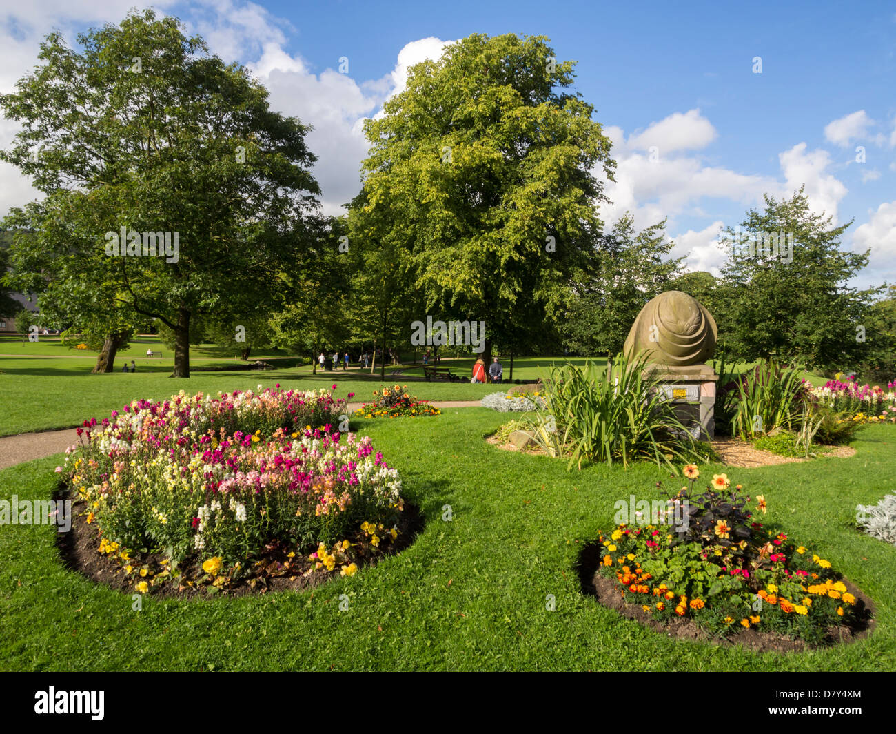 The Victorian gardens and Pavilion buildings int he Spa town of Buxton ...