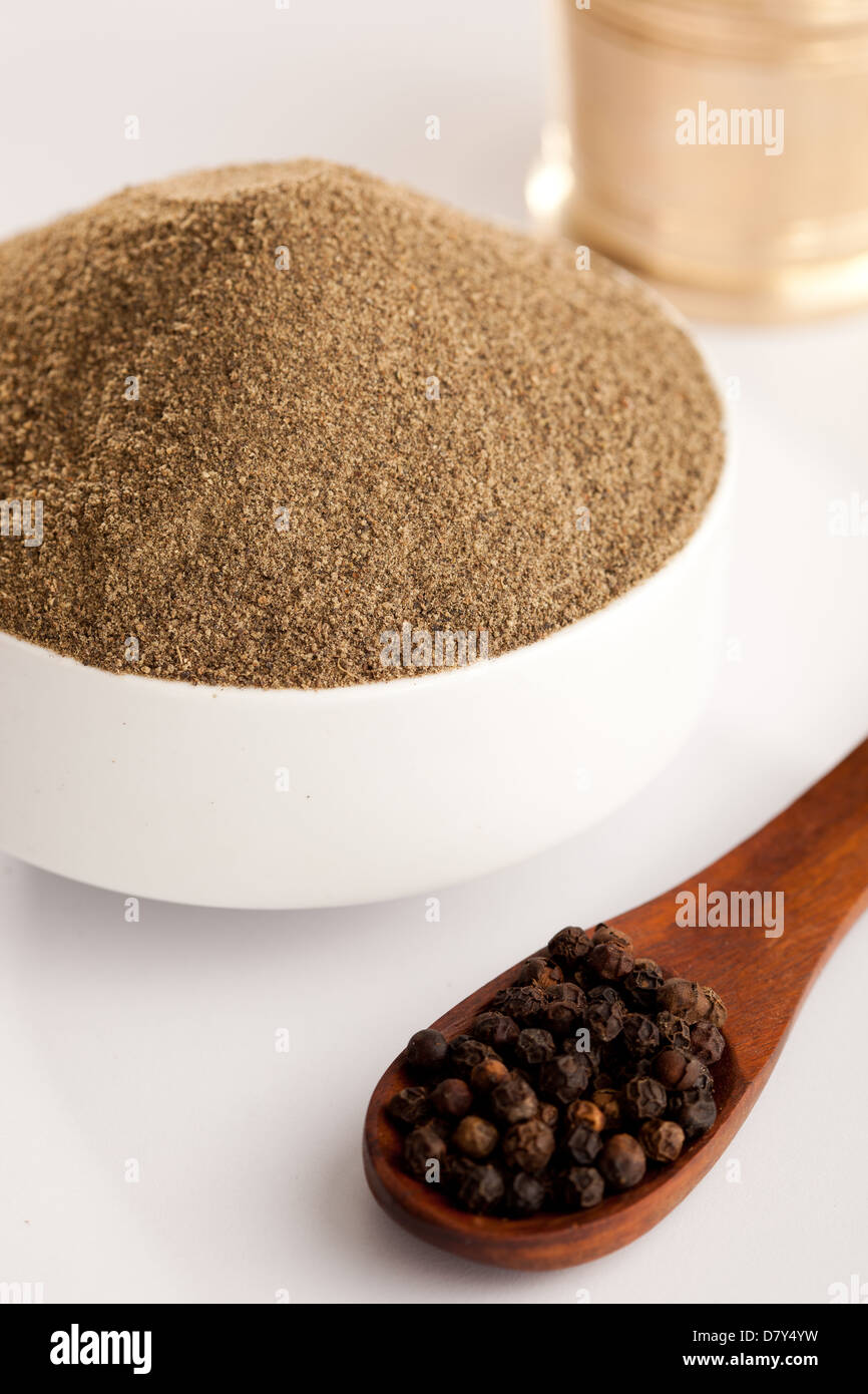 Black Pepper powder Stock Photo - Alamy