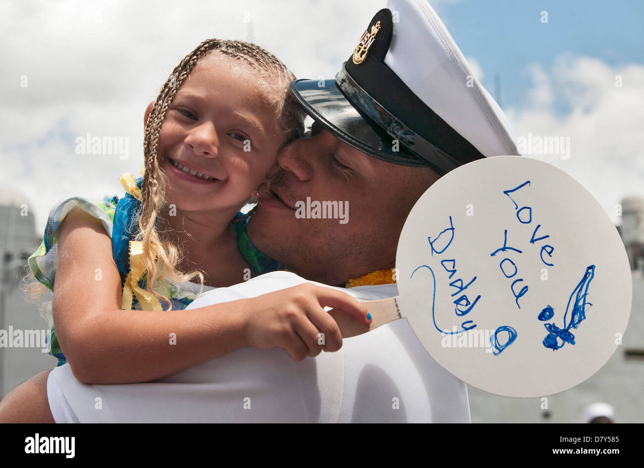 Sailor hugs daughter hi-res stock photography and images - Alamy