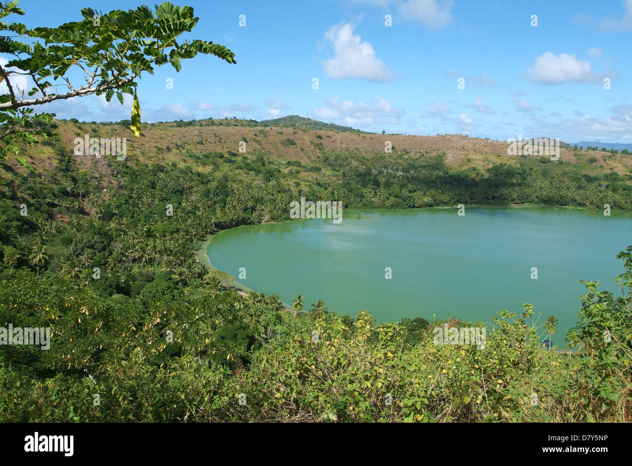 Lake of vulcano Dziani at Mayotte island, France Stock Photo - Alamy