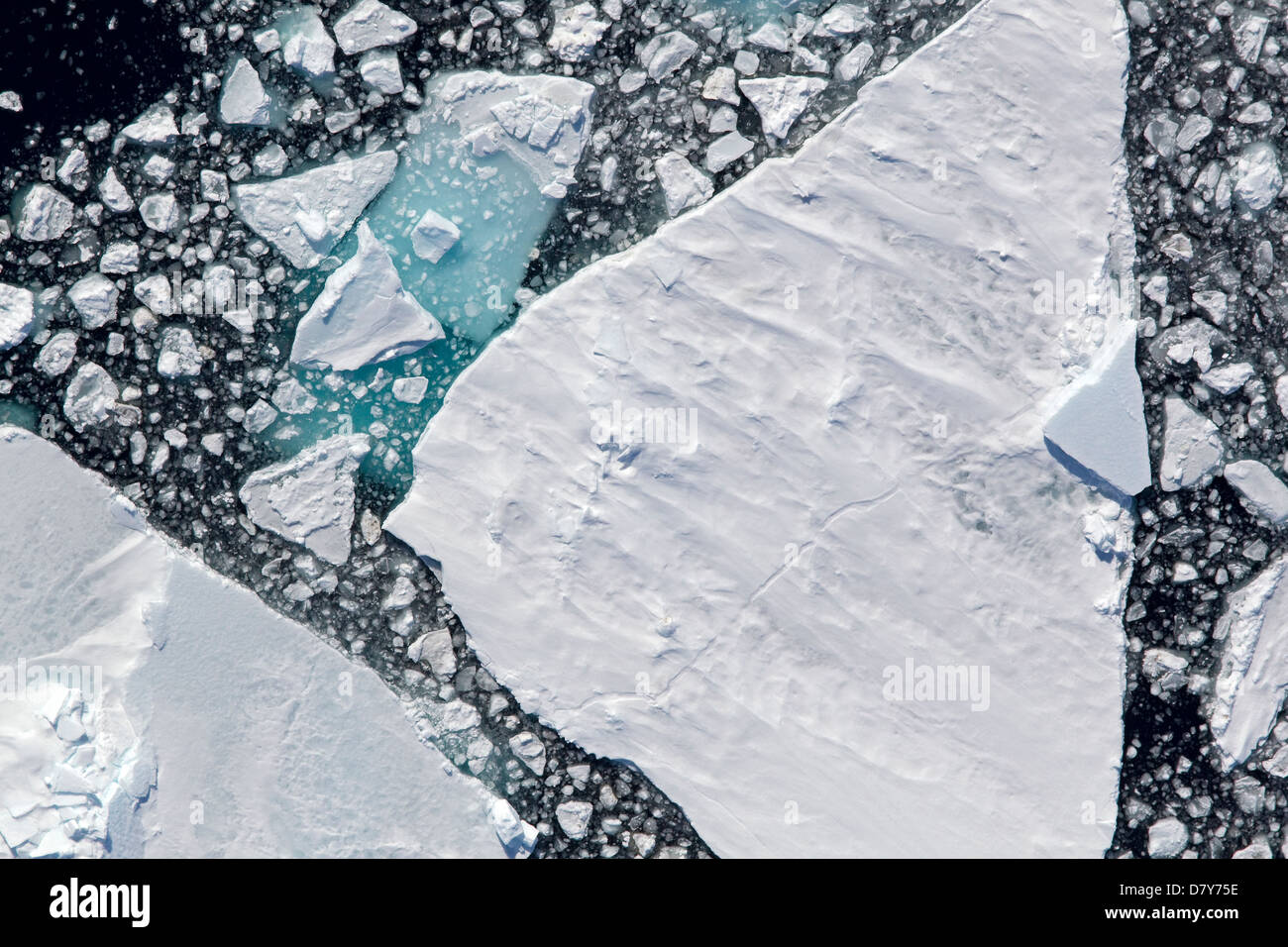 Aerial view of Arctic ice, Beaufort Sea, Arctic Ocean, Arctic Circle ...