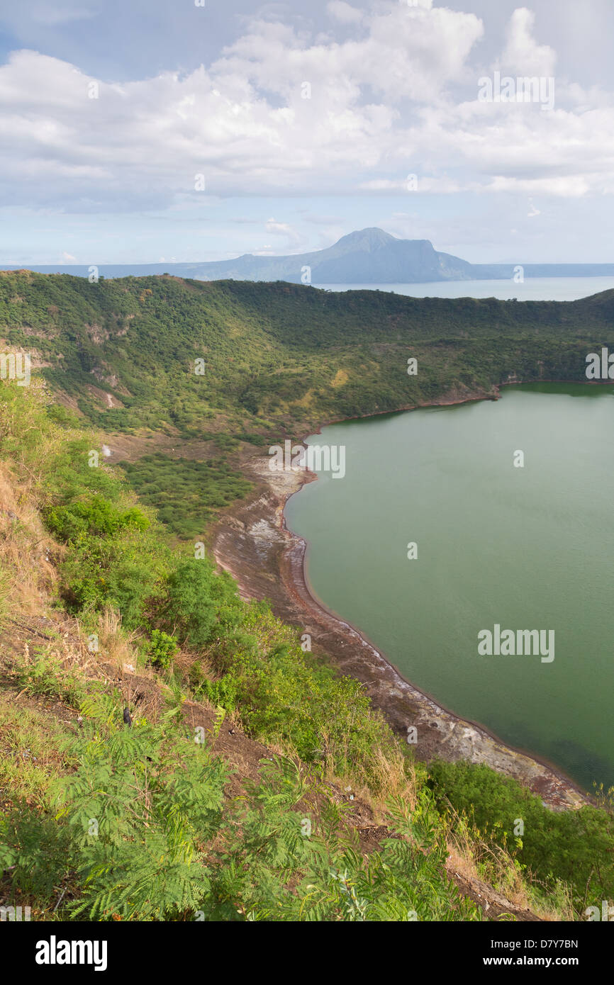 View over the Crater Lake of the Volcano Taal in the Philippines Stock ...
