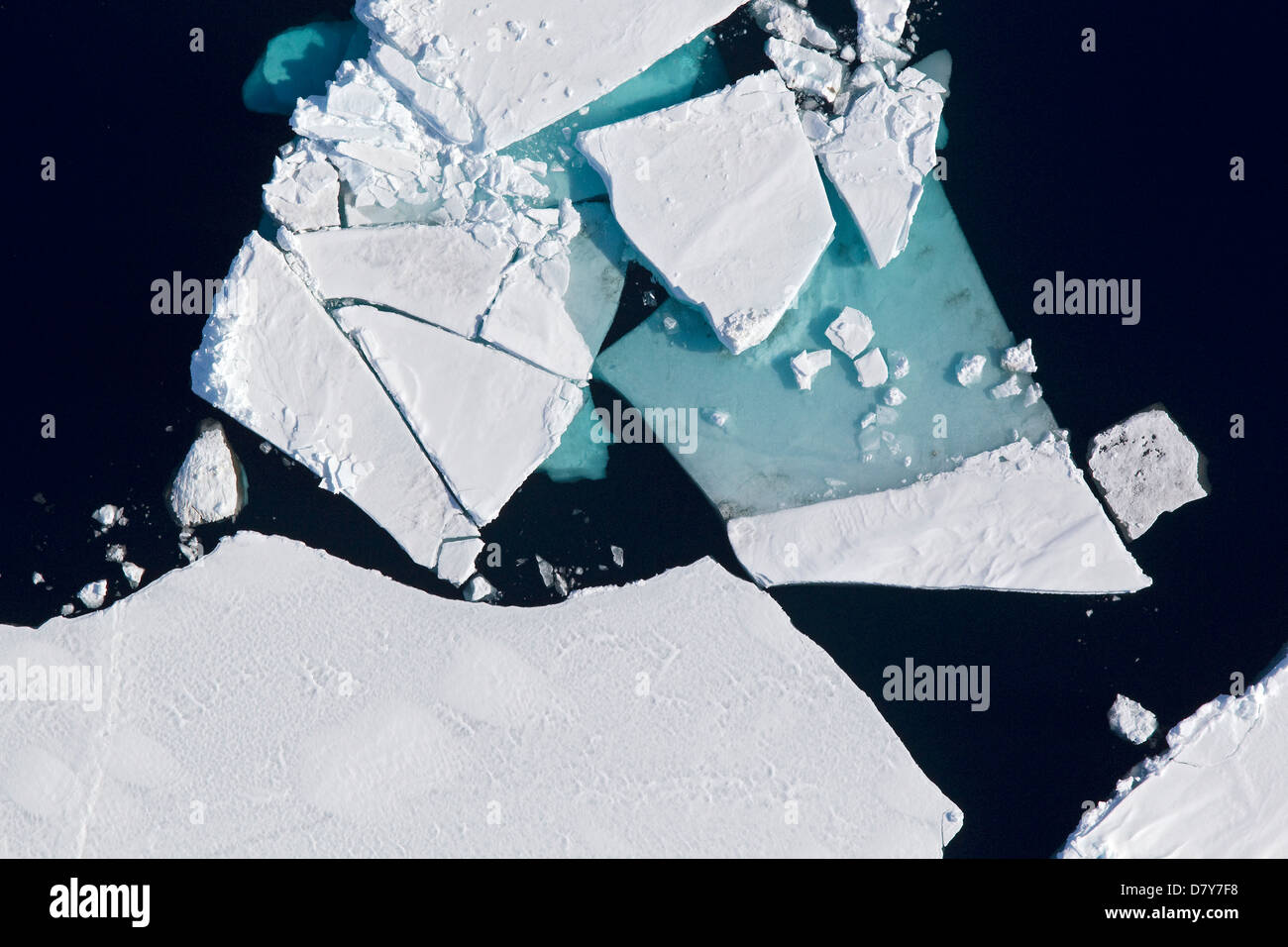 Aerial view of Arctic ice, Beaufort Sea, Arctic Ocean, Arctic Circle ...