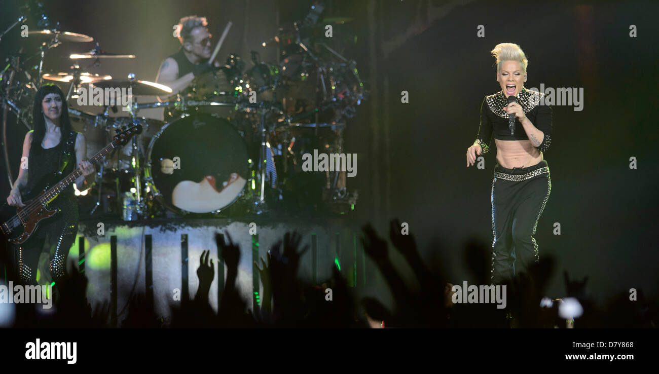 US pop singer Pink performs during her show in Prague, Czech Republic ...