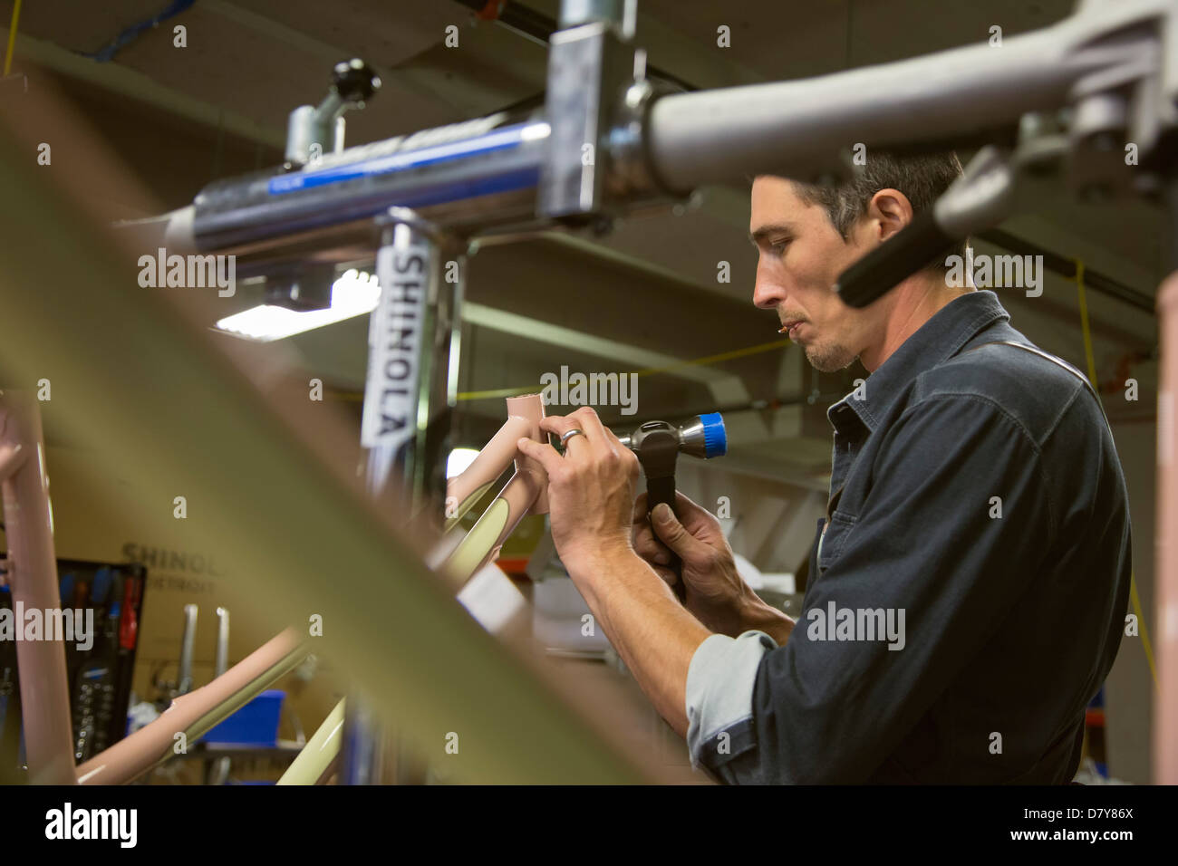 Bicycle Manufacturing in Detroit Stock Photo - Alamy