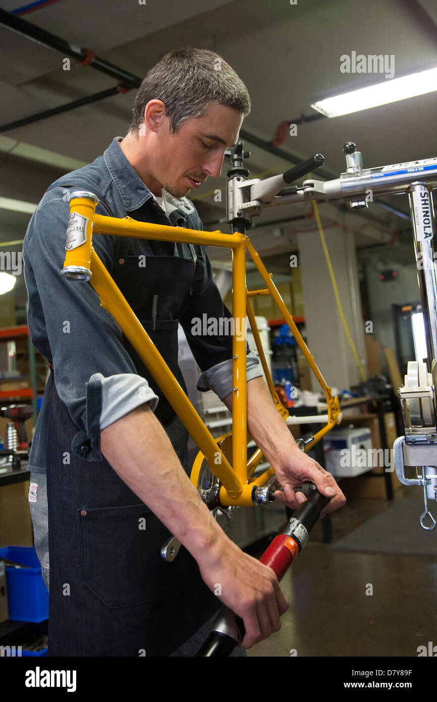 Bicycle Manufacturing in Detroit Stock Photo - Alamy