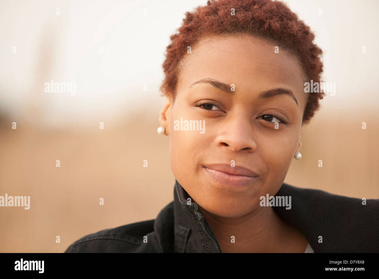 Serious African American woman Stock Photo - Alamy