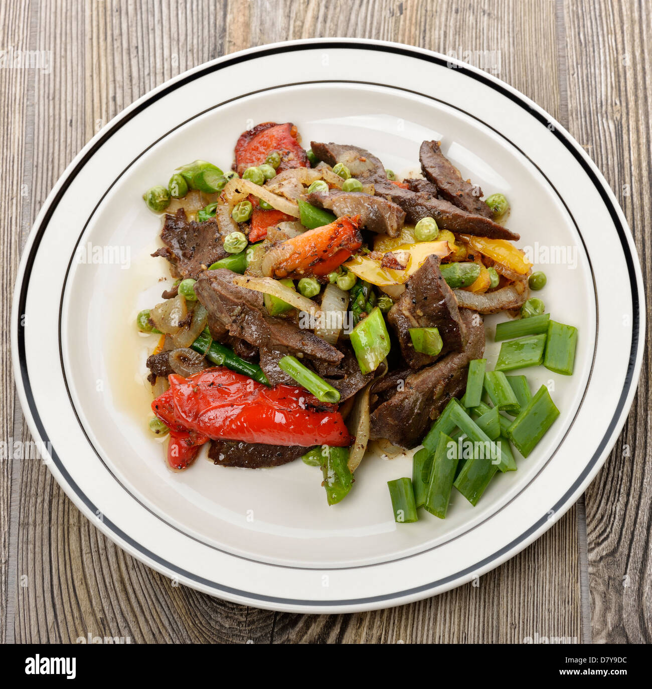Beef Meat With Vegetables,Top View Stock Photo - Alamy