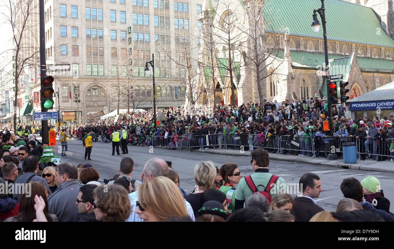 The annual St. Patrick's Day Parade in Montreal, Quebec Stock Photo - Alamy