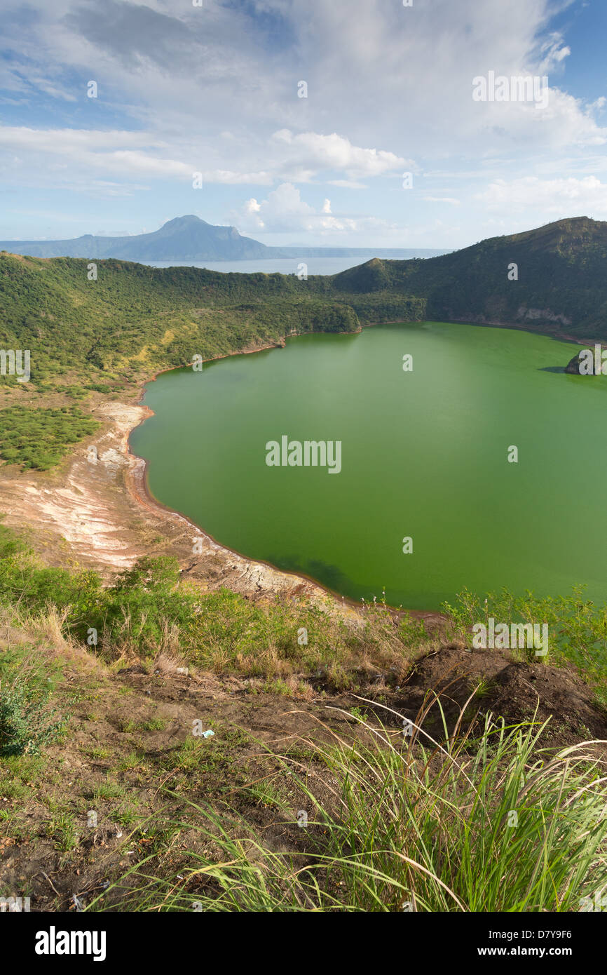 View over the Crater Lake of the Volcano Taal in the Philippines Stock ...
