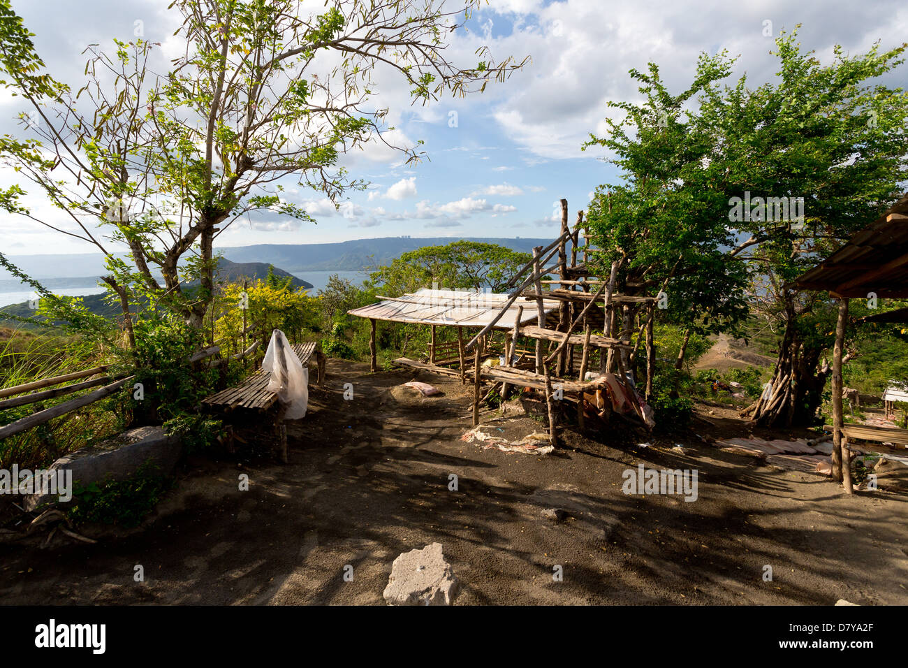 Scenery on Top of the Volcano Taal in the Philippines Stock Photo - Alamy