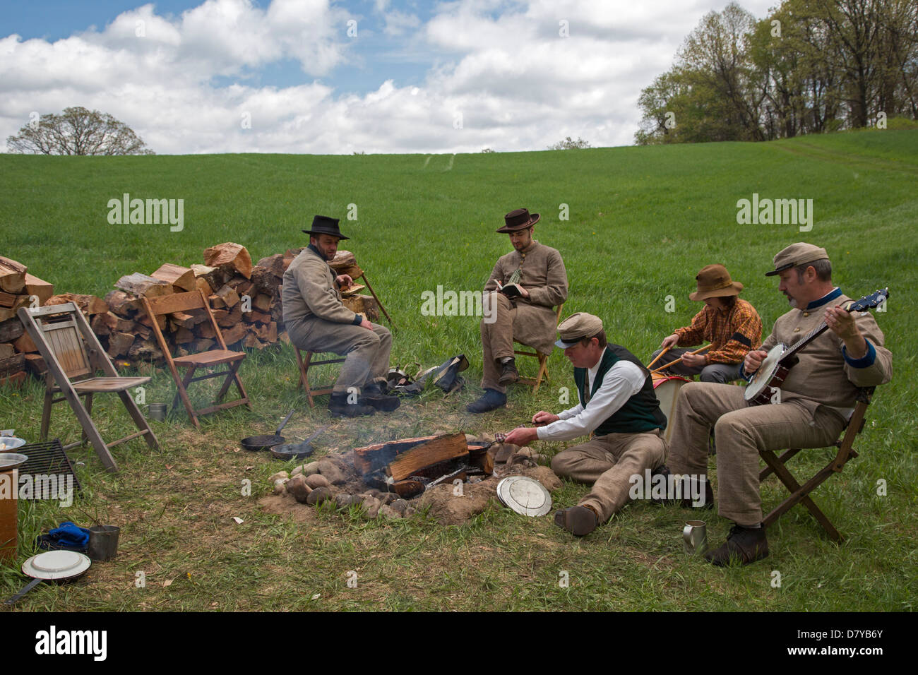 Civil War Reenactors Stock Photo - Alamy