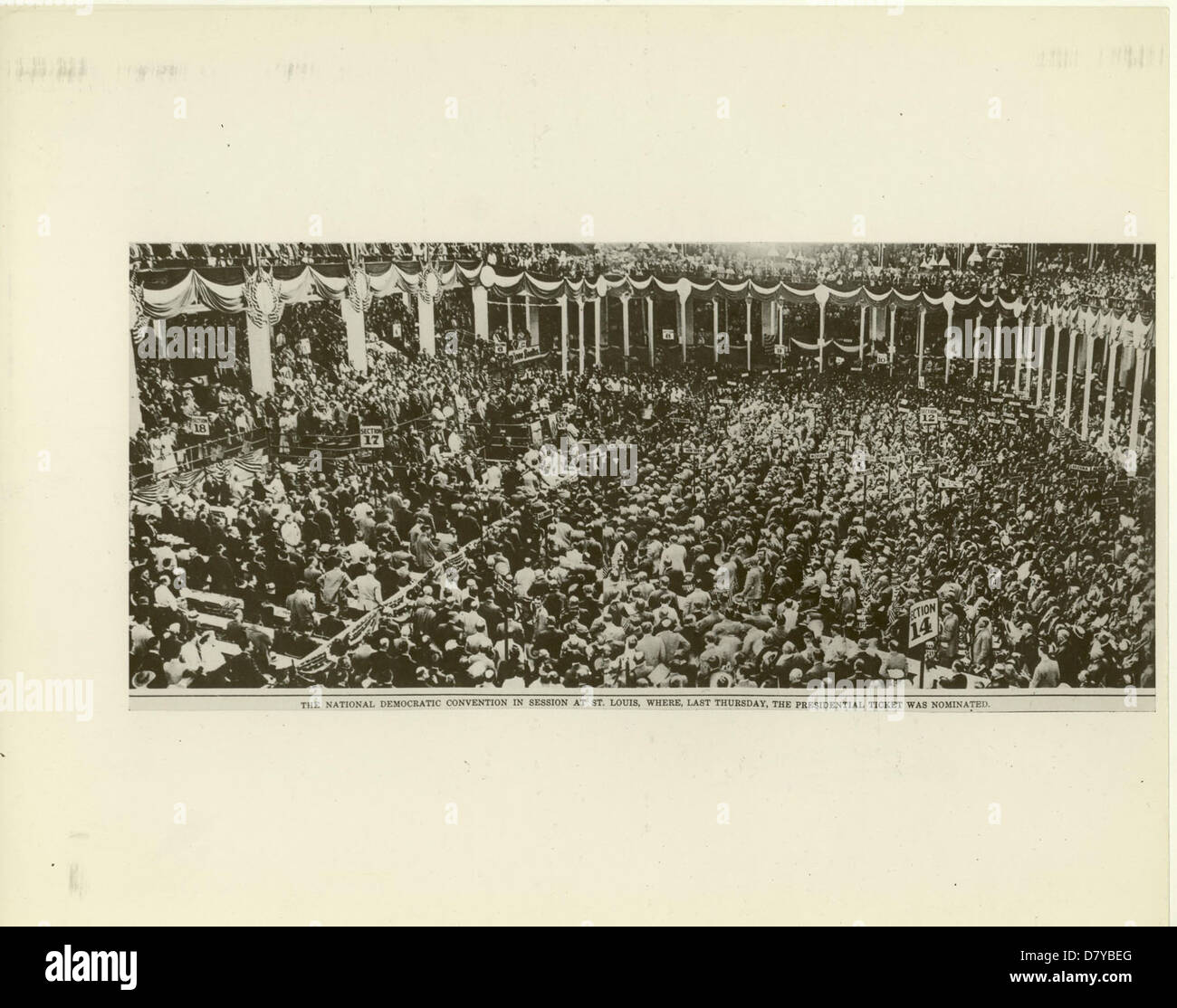 A photograph of the Democratic Convention held in St. Louis in 1916 ...